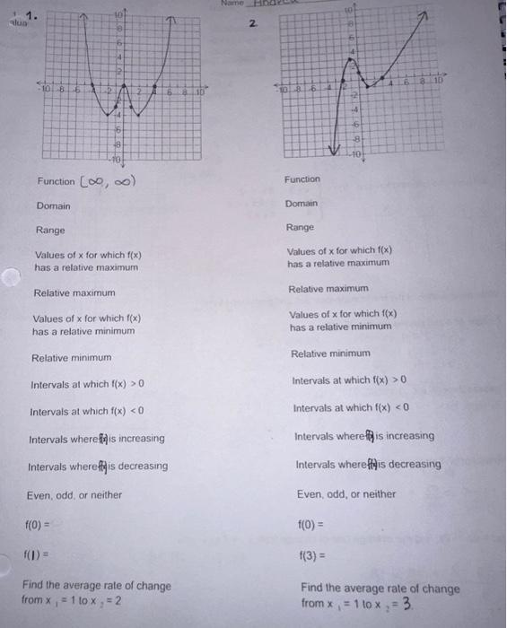 Solved identify the listed features, exercises 1 and 2 | Chegg.com