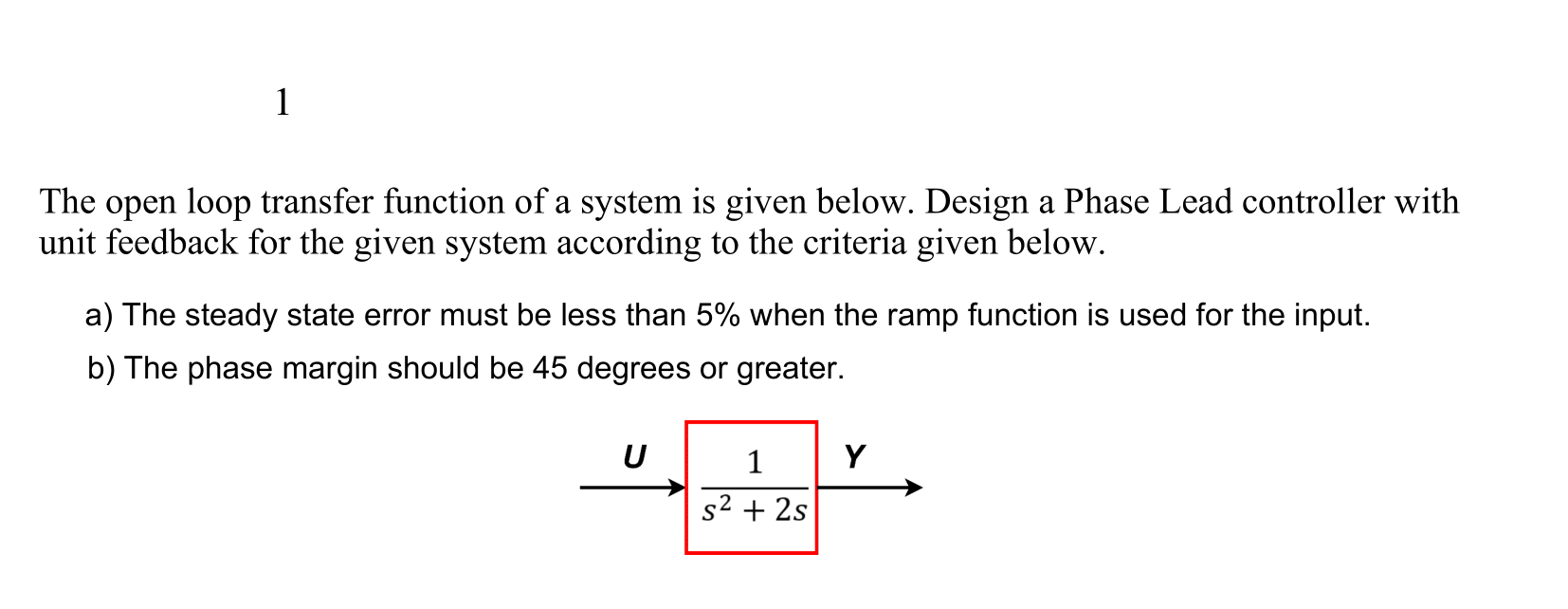 Solved The open loop transfer function of a system is given | Chegg.com