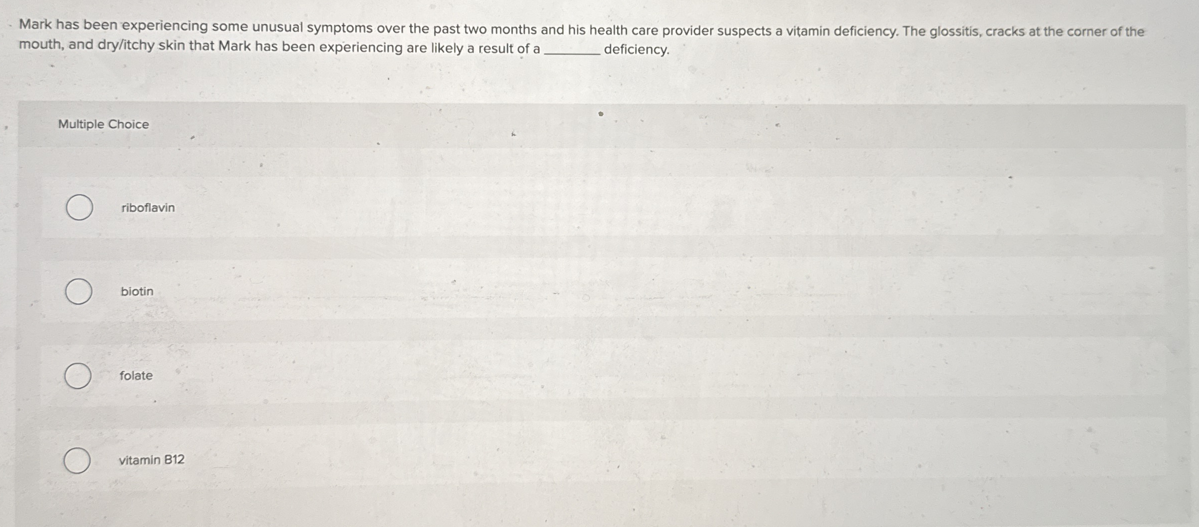 [Solved]: Mark has been experiencing some unusual symptoms