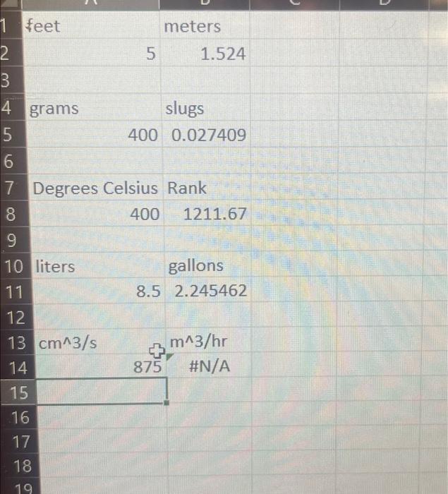 Solved Does Anyone Know The Excel Conversion Equation Of Chegg