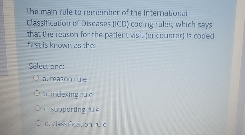 Solved The main rule to remember of the International | Chegg.com