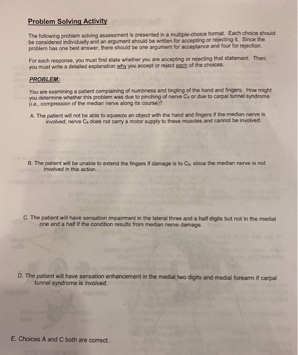 Solved Problem Solving Activity The following problem | Chegg.com