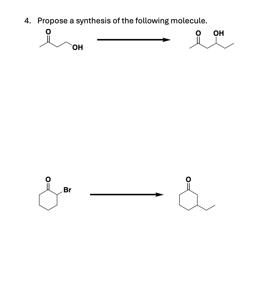 Propose a synthesis of the following molecule. | Chegg.com