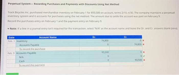 Solved Perpetual System - Recording Purchases and Payments | Chegg.com