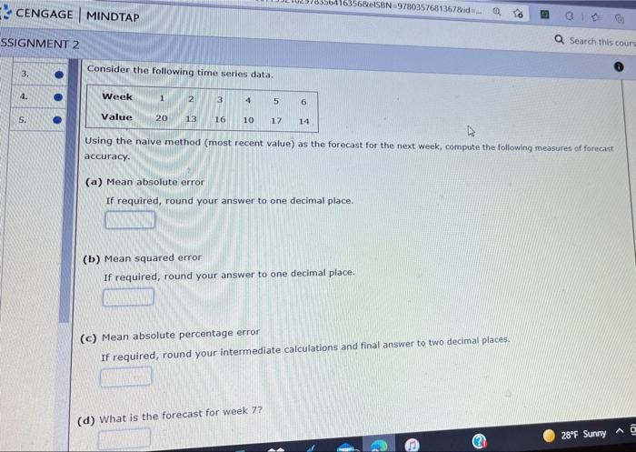 Solved 1163568SBN 97803576813678 CENGAGE MINDTAP SSIGNMENT 2 | Chegg.com