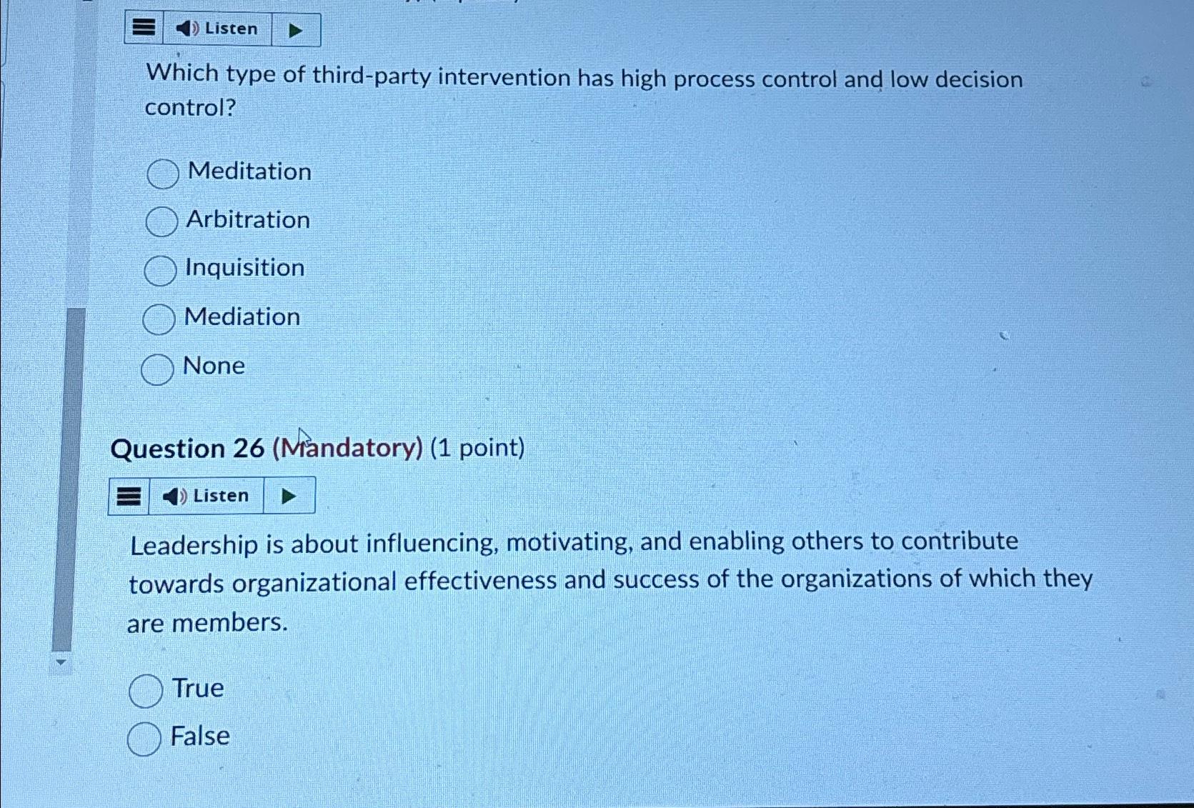 Solved ListenWhich type of third-party intervention has high | Chegg.com