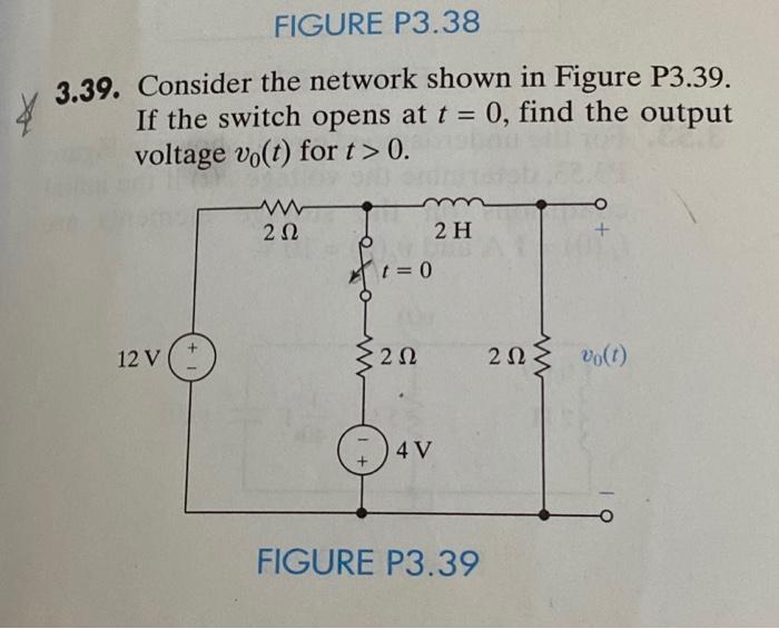 Solved 3.39. Consider the network shown in Figure P3.39. If | Chegg.com