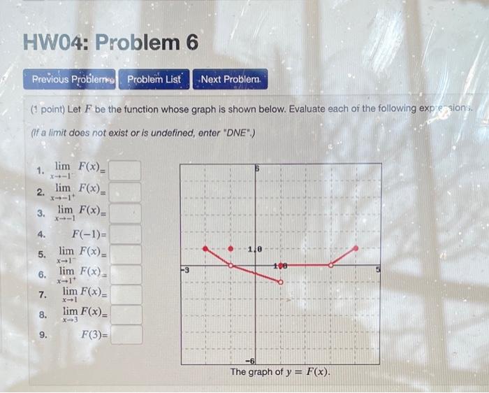 Solved HW04: Problem 6 Previous Problermo Problem List Next | Chegg.com