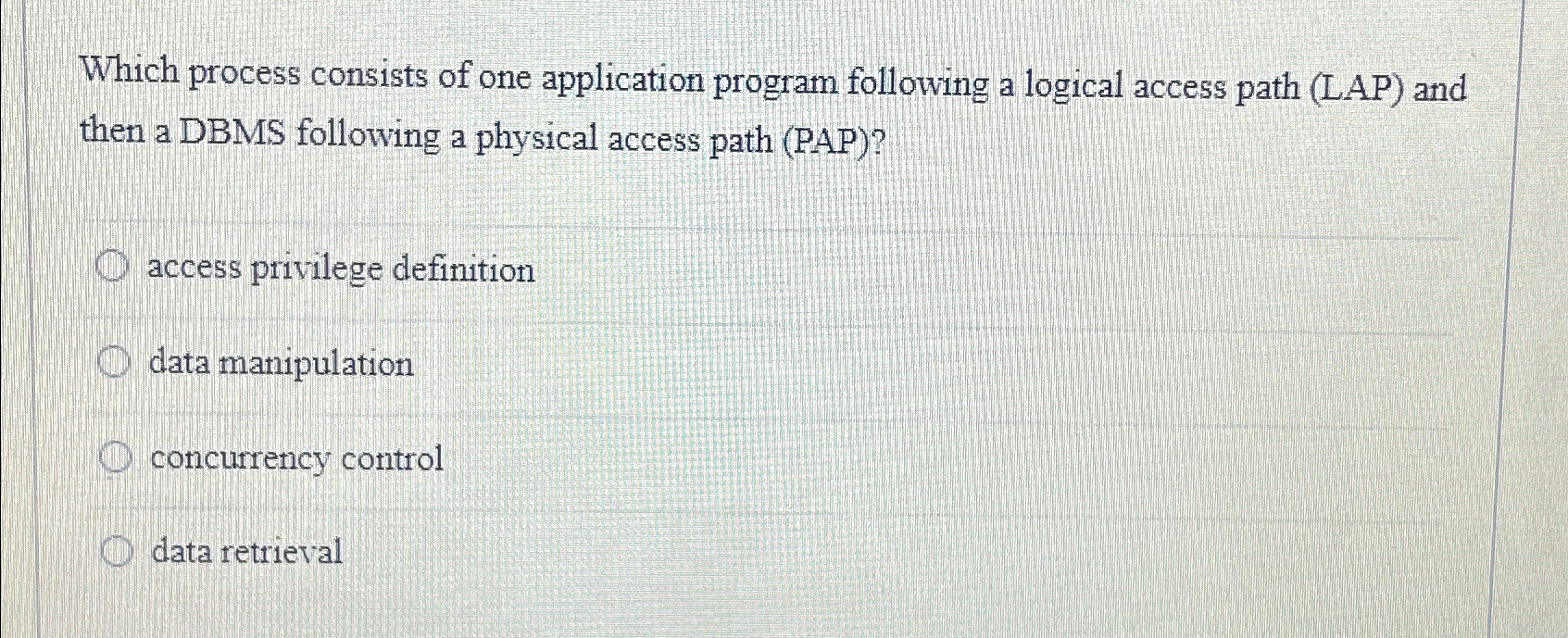 Solved Which process consists of one application program | Chegg.com