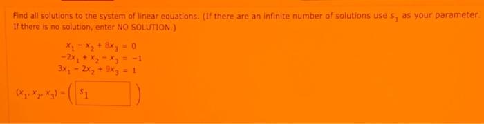 Solved Find All Solutions To The System Of Linear Equations