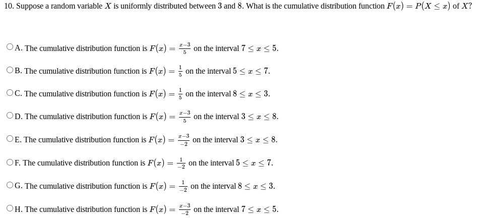 Solved Suppose a random variable x ﻿is uniformly distributed | Chegg.com