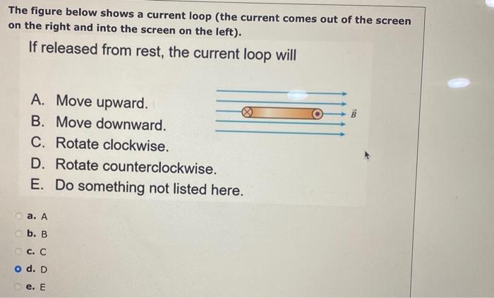 Solved The figure below shows a current loop (the current | Chegg.com