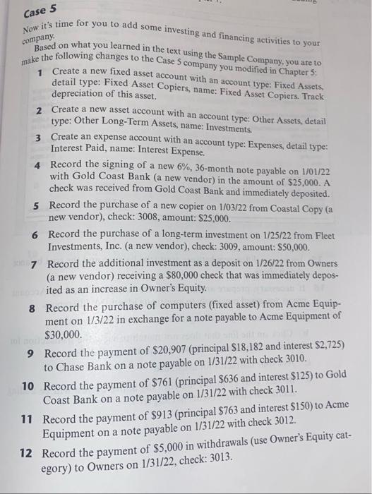 Solved QBO Chapter 6 Case 5Stuck on #4 specifically, but | Chegg.com
