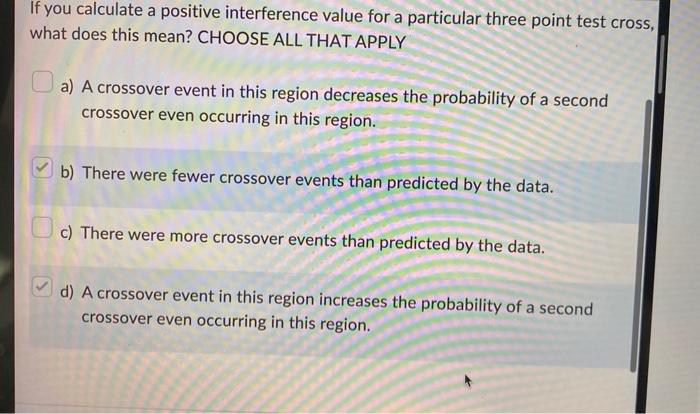 Solved If you calculate a positive interference value for a | Chegg.com