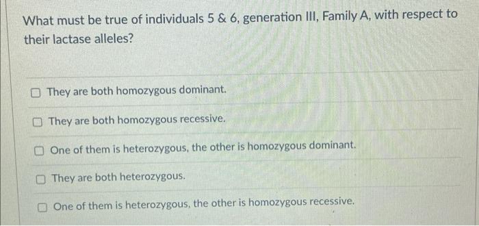 Solved Key to these pedigrees: \begin{tabular}{lll} Lactose | Chegg.com