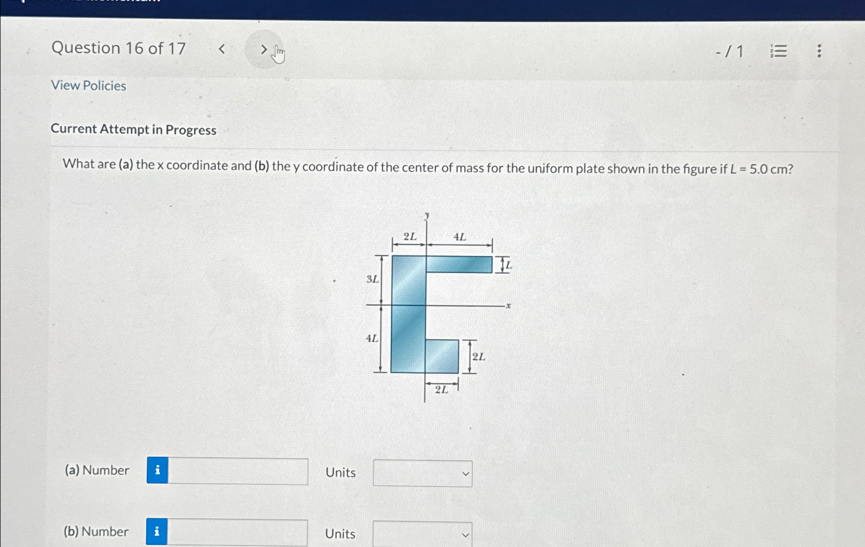 Solved Question 16 of 17-1vdots-=View PoliciesCurrent | Chegg.com Solved Question 16 of 17-1vdots-=View PoliciesCurrent | Chegg.com
