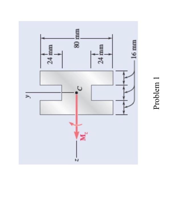 Solved 1. A beam of the cross section shown is extruded from | Chegg.com