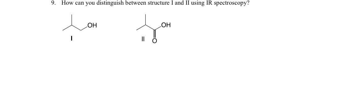 Solved How can you distinguish between structure I and II | Chegg.com