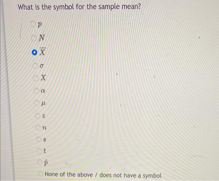 Solved What is the symbol for the margin of error? cz um kit | Chegg.com