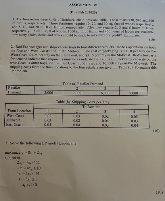 Solved leaner programing. i want it to be solved manually | Chegg.com