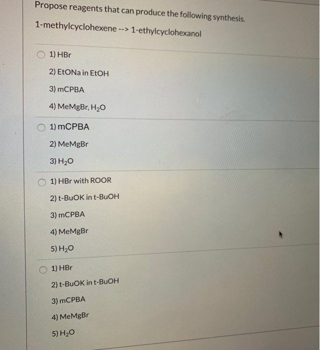 Solved Propose reagents that can produce the following | Chegg.com
