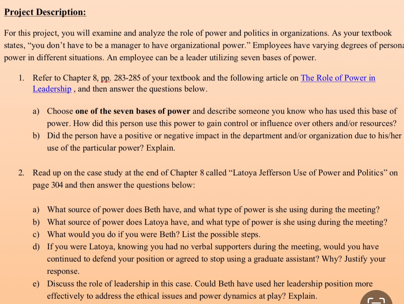 Solved Project Description:For this project, you will | Chegg.com