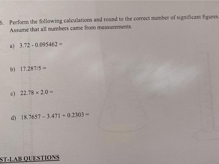 Solved 4. Determine the number of significant digits in the | Chegg.com