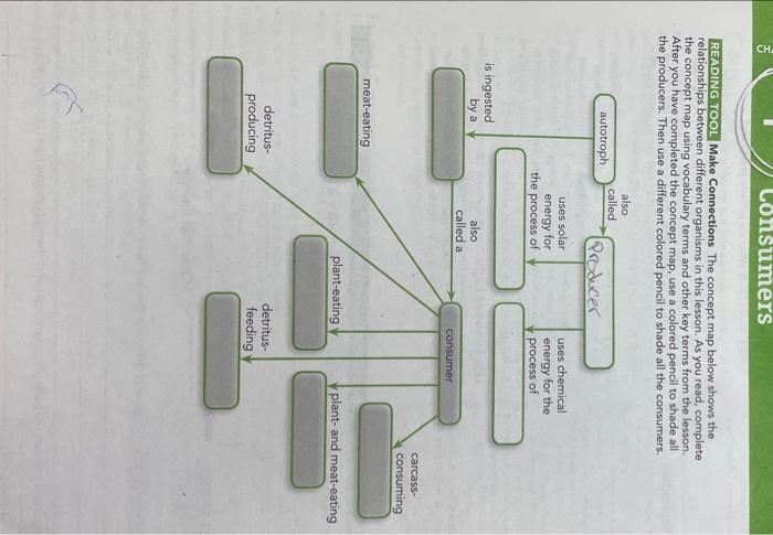 Solved CHA READING TOOL Make Connections The concept map | Chegg.com