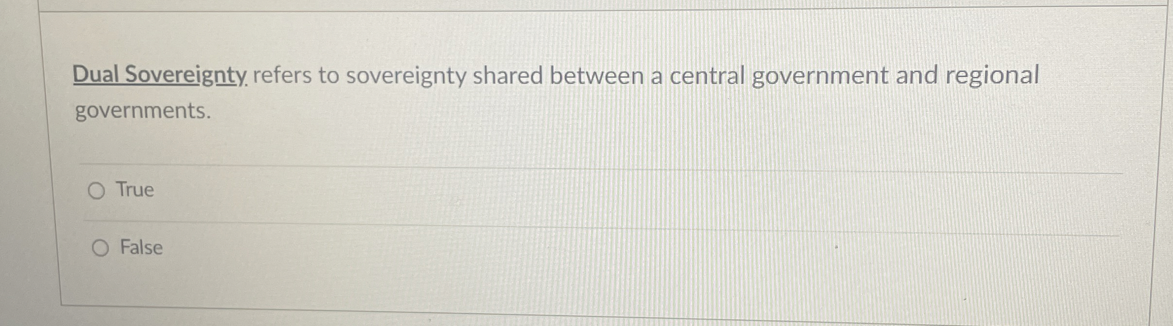 Solved Dual Sovereignty. refers to sovereignty shared | Chegg.com