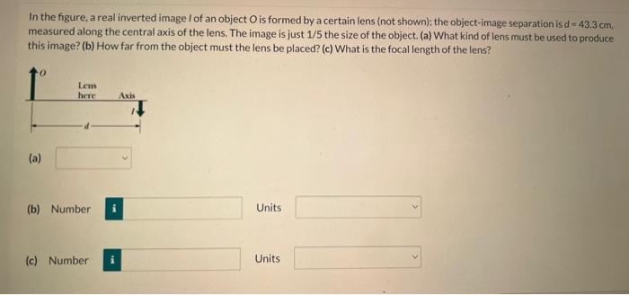 Solved In the figure, a real inverted image Iof an object | Chegg.com