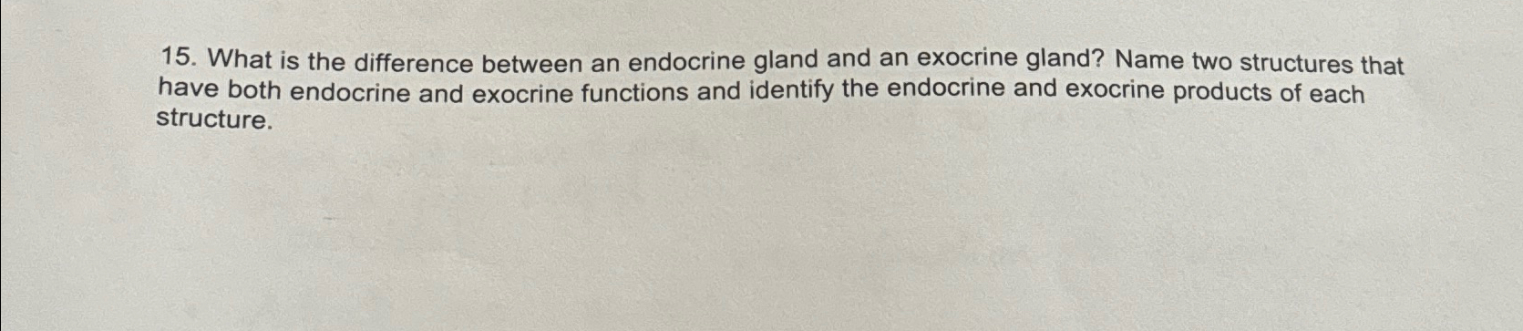 Solved What is the difference between an endocrine gland and | Chegg.com