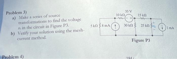 Solved Problem 3 A Make A Series Of Source Transformations