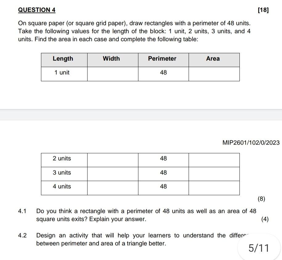Solved On square paper (or square grid paper), draw | Chegg.com
