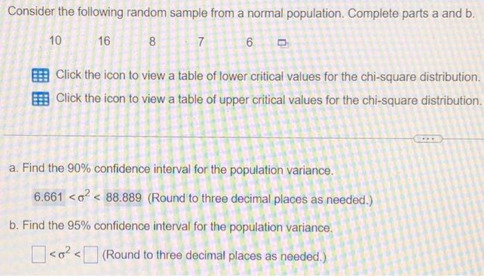 Solved Consider the following random sample from a normal | Chegg.com