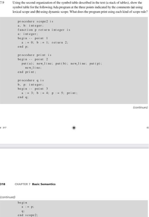 Solved 79 Using the second organization of the symbol table | Chegg.com