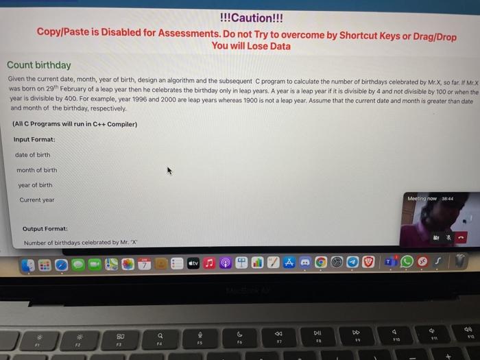 Solved !!!Caution!!! Copy/Paste is Disabled for Assessments. | Chegg.com