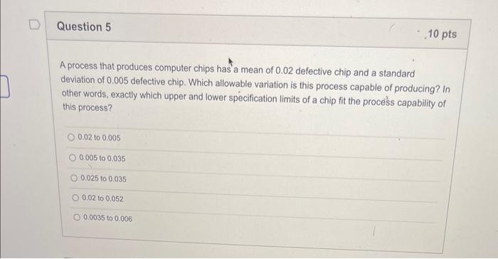 Solved A process that produces computer chips has a mean of | Chegg.com