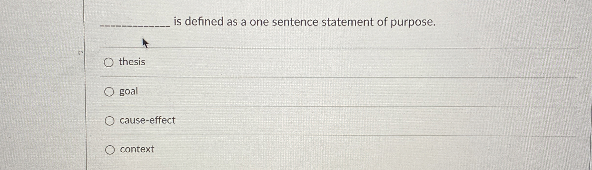 Solved is defined as a one sentence statement of | Chegg.com