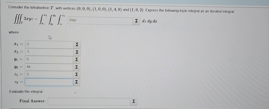 Solved Consider the tetrahedron T, ﻿with vertices | Chegg.com