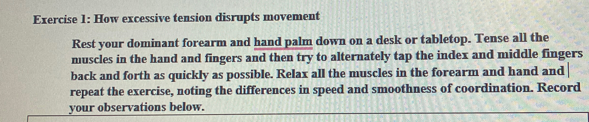 Solved Erercise 1: How excessive tension disrupts | Chegg.com
