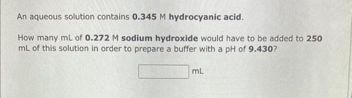 Solved Determine the pH change when 0.080 molHCl is added to | Chegg.com