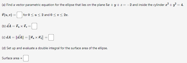 Solved (a) ﻿Find a vector parametric equation for the | Chegg.com