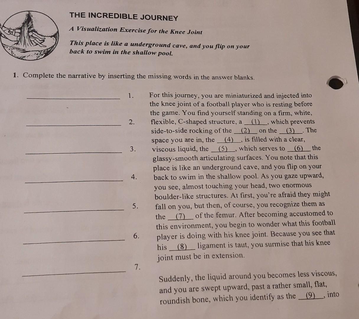 Solved THE INCREDIBLE JOURNEY A Visualization Exercise for | Chegg.com