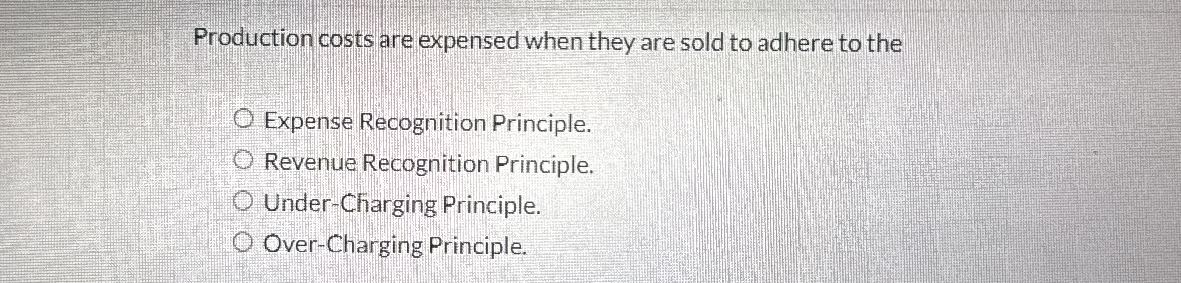 Solved Production costs are expensed when they are sold to | Chegg.com