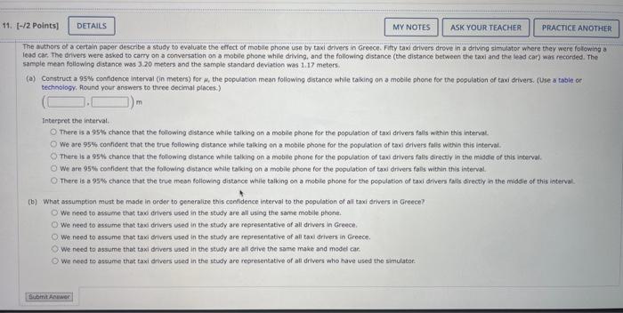 Solved The authors of a certain paper aescribe a study to | Chegg.com