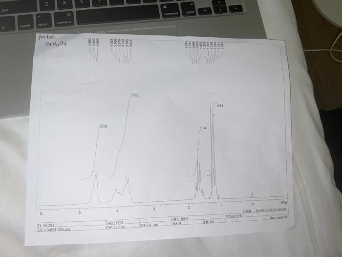 Solved Knowing that the formula is C4H10O2, and using the | Chegg.com