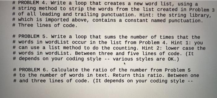 Solved # PROBLEM 4. Write a loop that creates a new word | Chegg.com