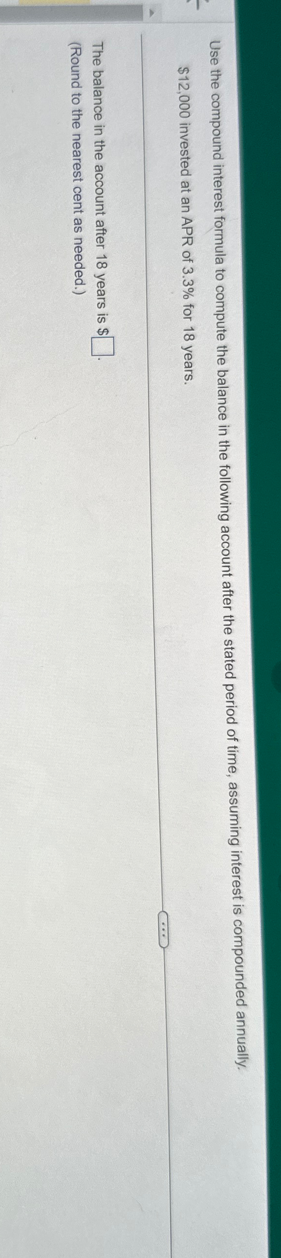 Solved Use the compound interest formula to compute the | Chegg.com