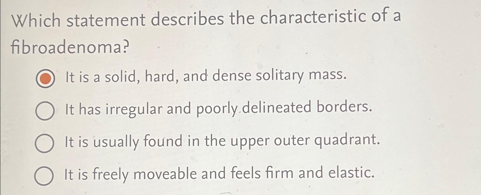 Solved Which statement describes the characteristic of a | Chegg.com