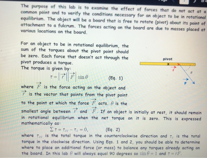 Solved Figure 1 - Screen shot of the Balance Lab PHET Then | Chegg.com